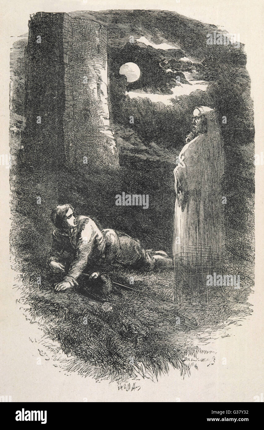 Apparitions: phantom monk Stock Photo - Alamy