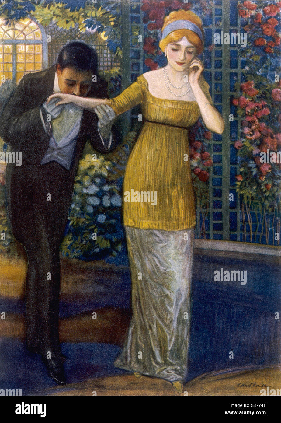 Man kissing hand of a lady hi-res stock photography and images - Alamy