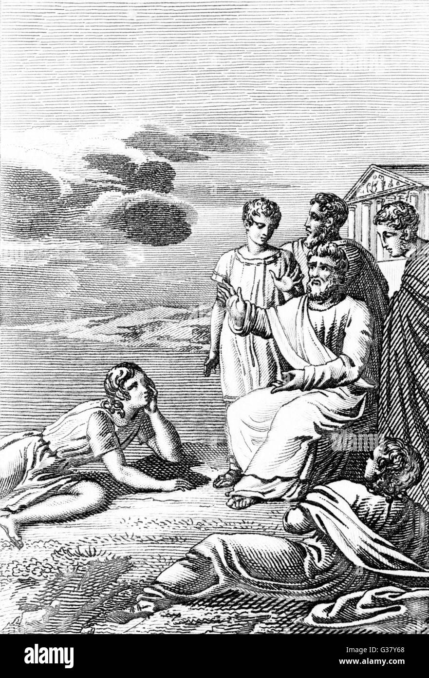 Plato Aka Aristocles Greek Philosopher Black and White Stock Photos ...