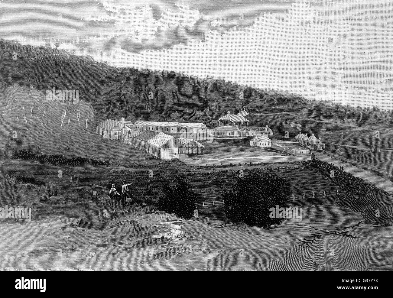 Maria Island Prison, Tasmania Stock Photo - Alamy