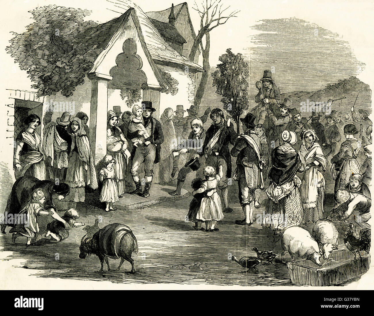 Procession of the Wren Bush and Wren Boys in the Irish countryside on ...