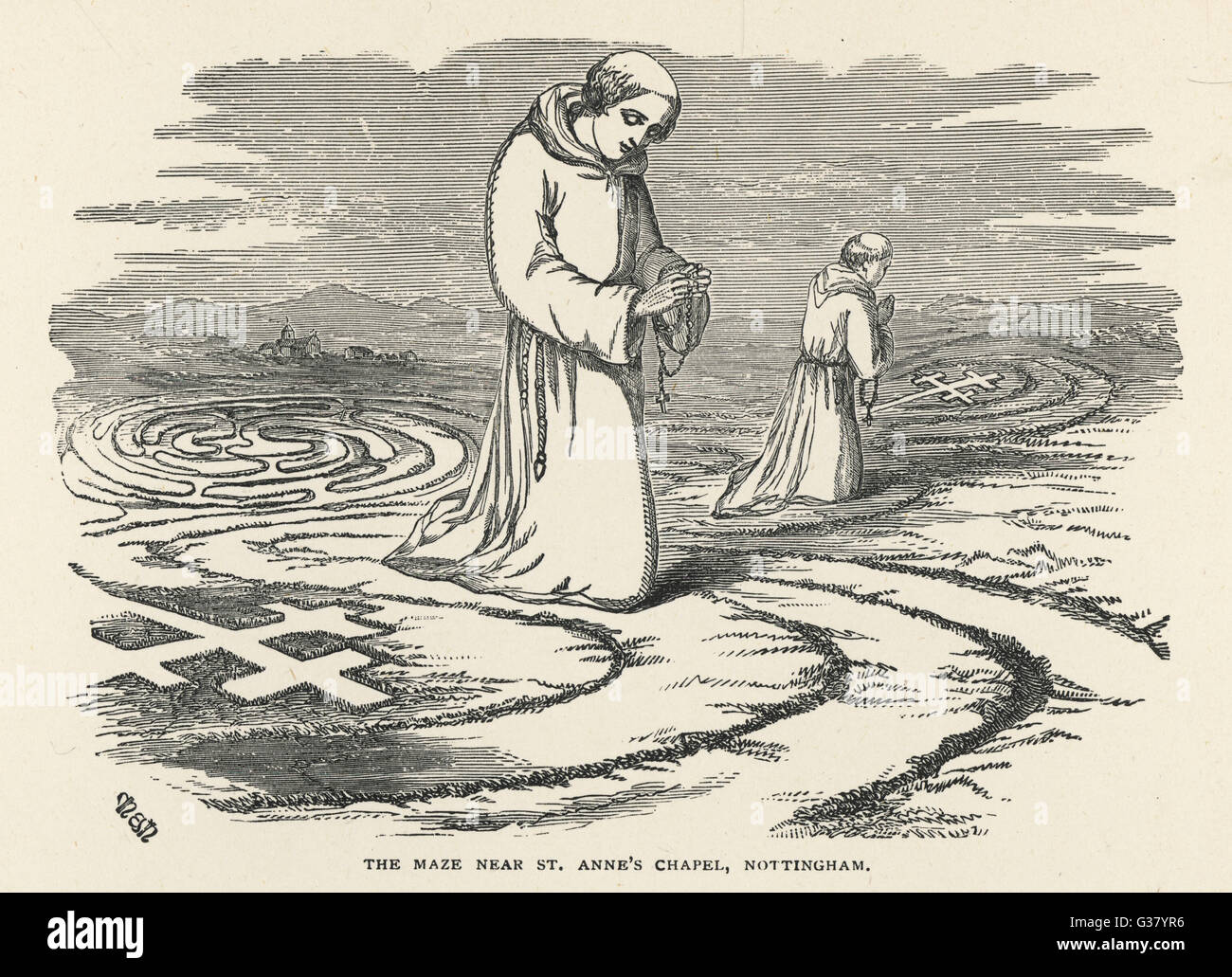 Monks Walk Maze Stock Photo - Alamy