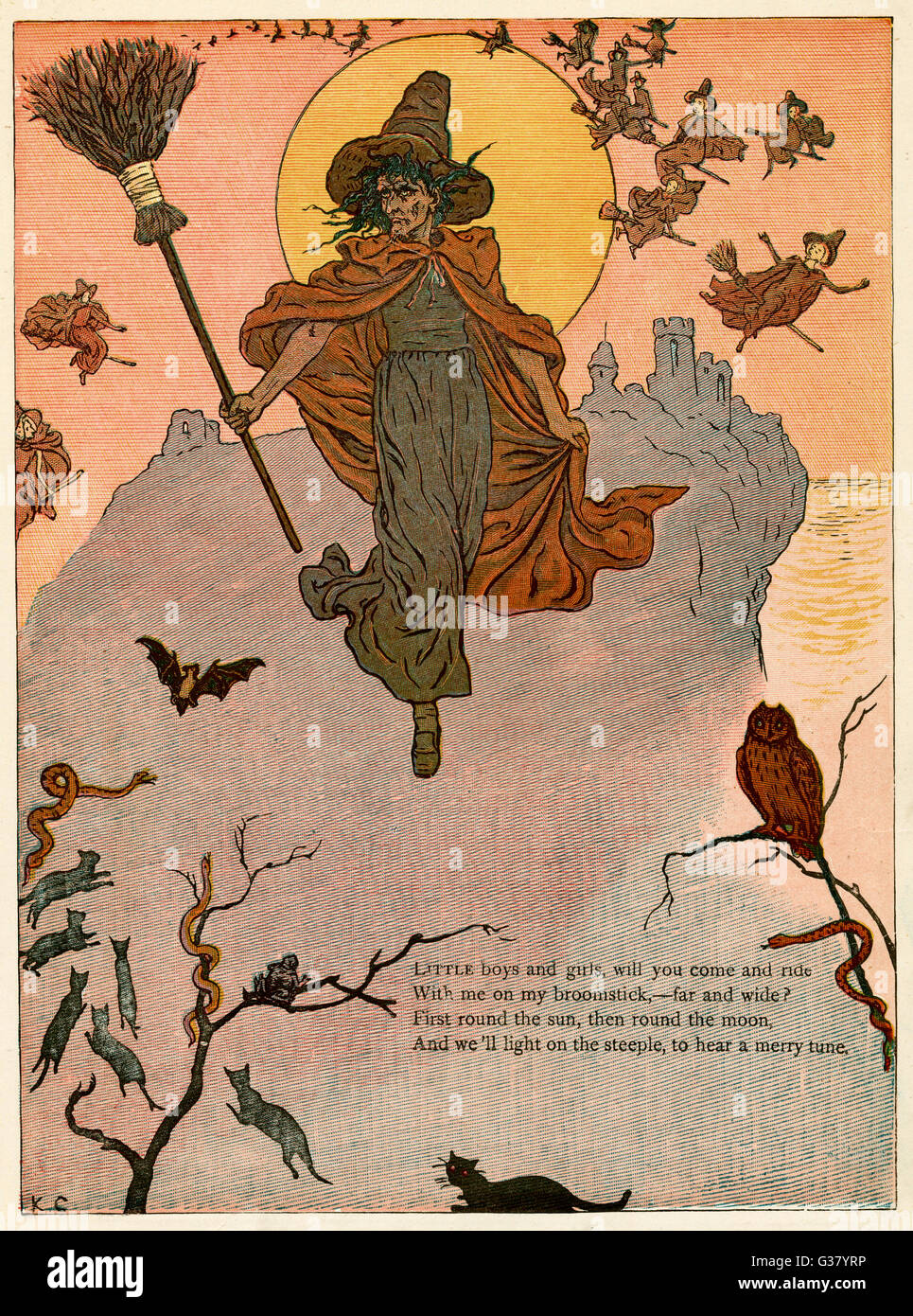 Witch On A Broomstick High Resolution Stock Photography and Images - Alamy