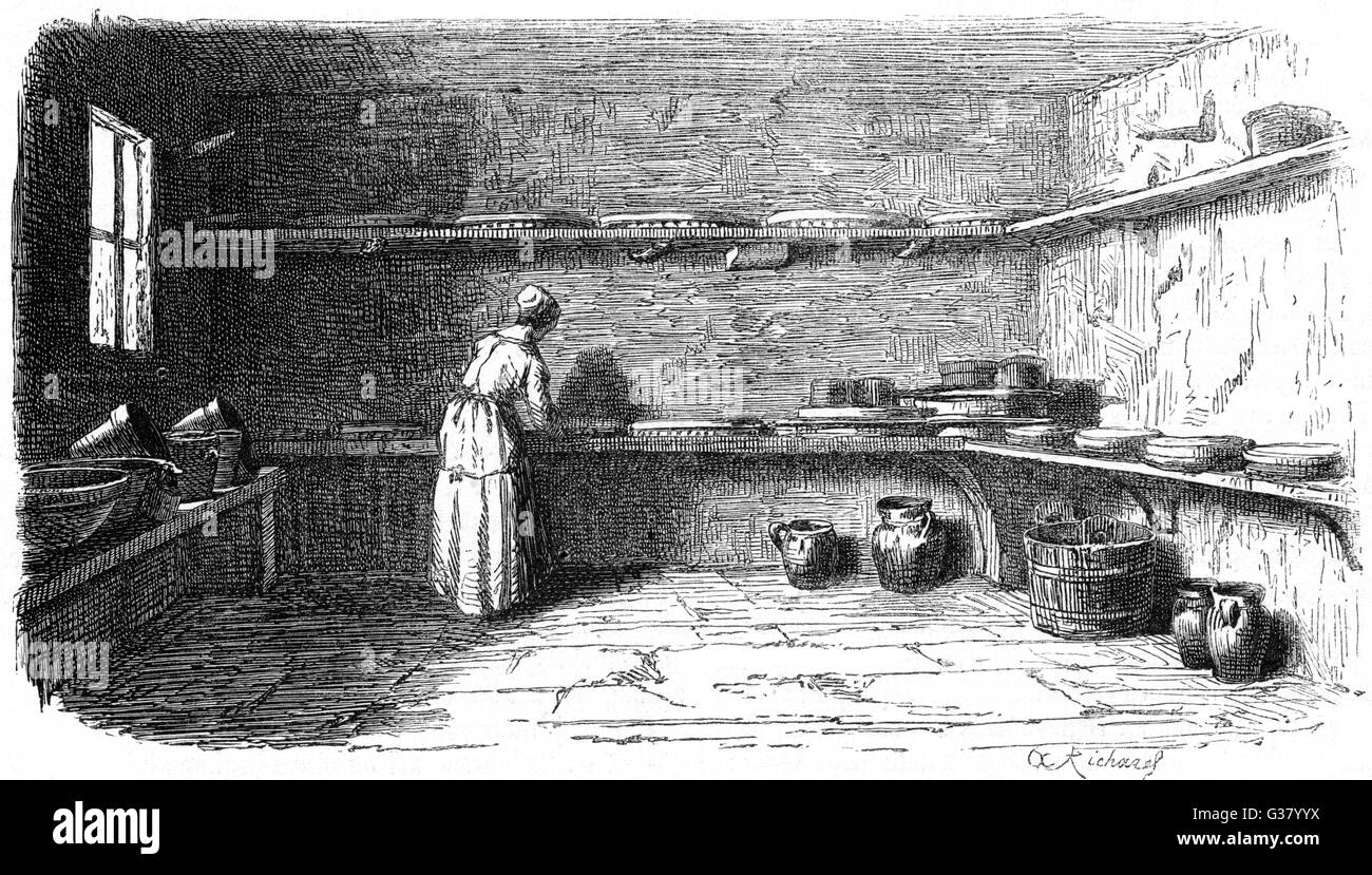 MAKING BRIE 1854 Stock Photo - Alamy