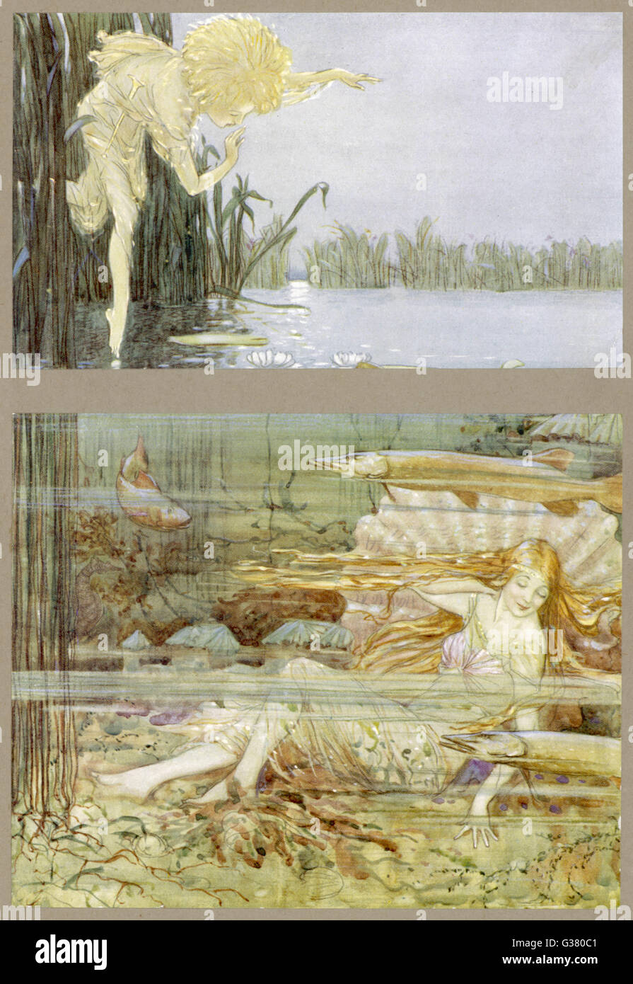 PEEPING AT NYMPH Stock Photo - Alamy