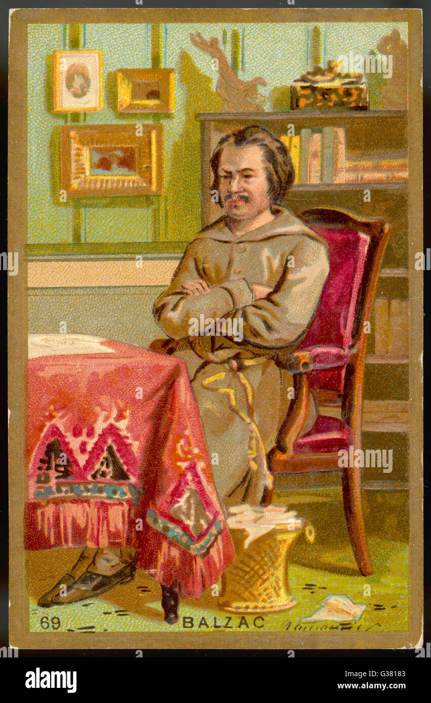 HONORE DE BALZAC French writer Date: 1799 - 1850 Stock Photo - Alamy
