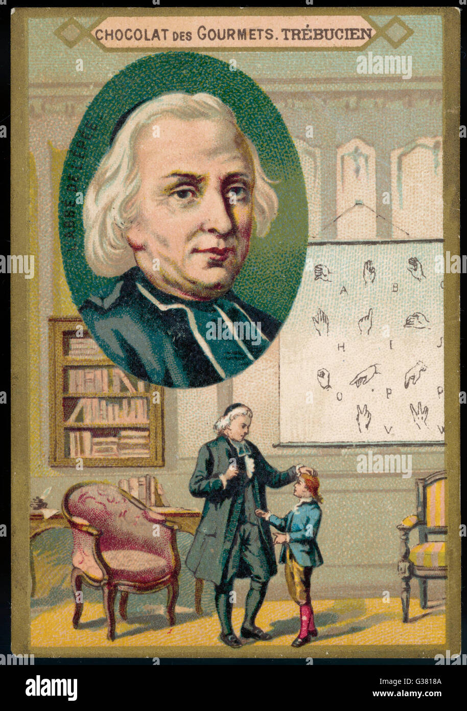 Charles Michel, ABBE DE L'EPEE French inventor of one-hand sign ...