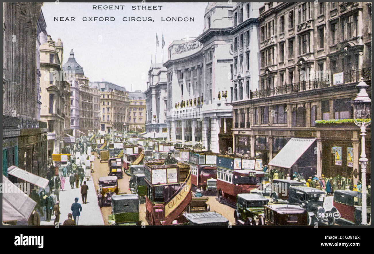 Oxford street 1920s hi-res stock photography and images - Alamy