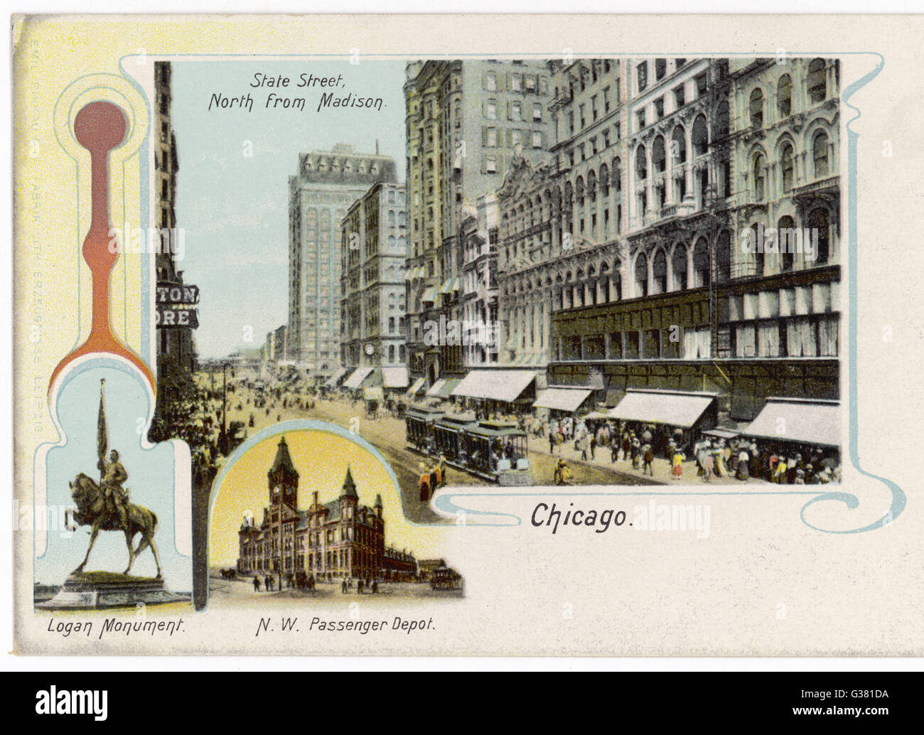 Chicago street 1900 hi-res stock photography and images - Alamy