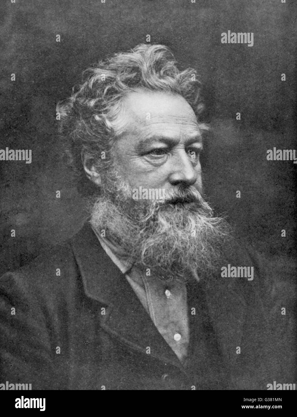 WILLIAM MORRIS English poet and artist Date: 1834 - 1896 Stock Photo ...