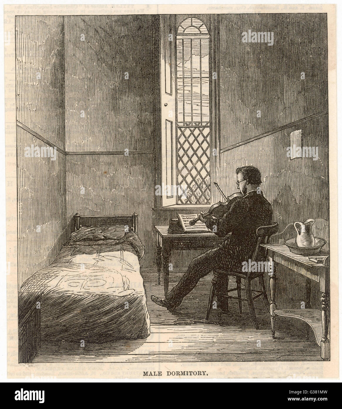 Broadmoor - male dormitory 1867 Stock Photo - Alamy