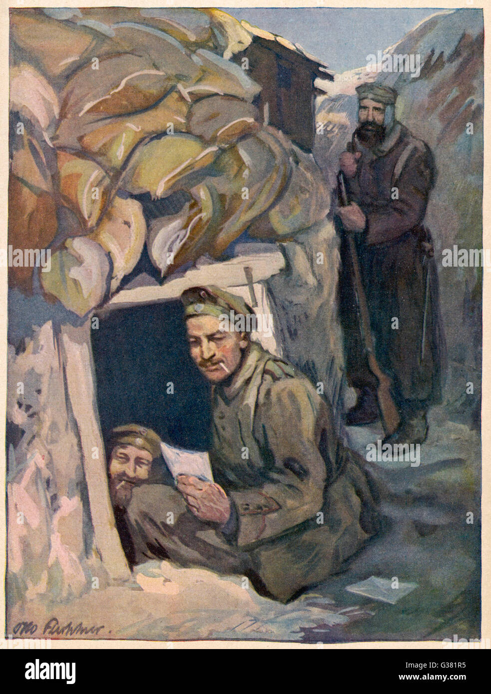 Letters ww1 trenches hi-res stock photography and images - Alamy