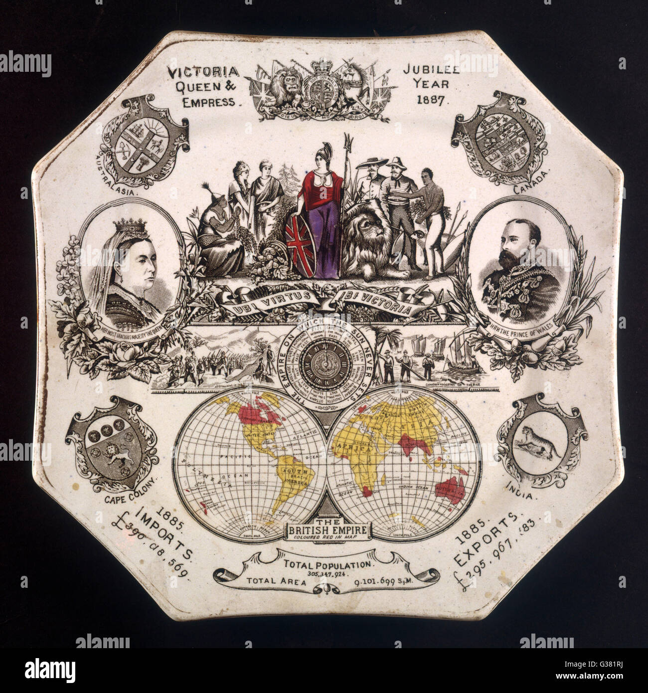 Commemorative plate celebrating Victoria's Golden Jubilee and the ...