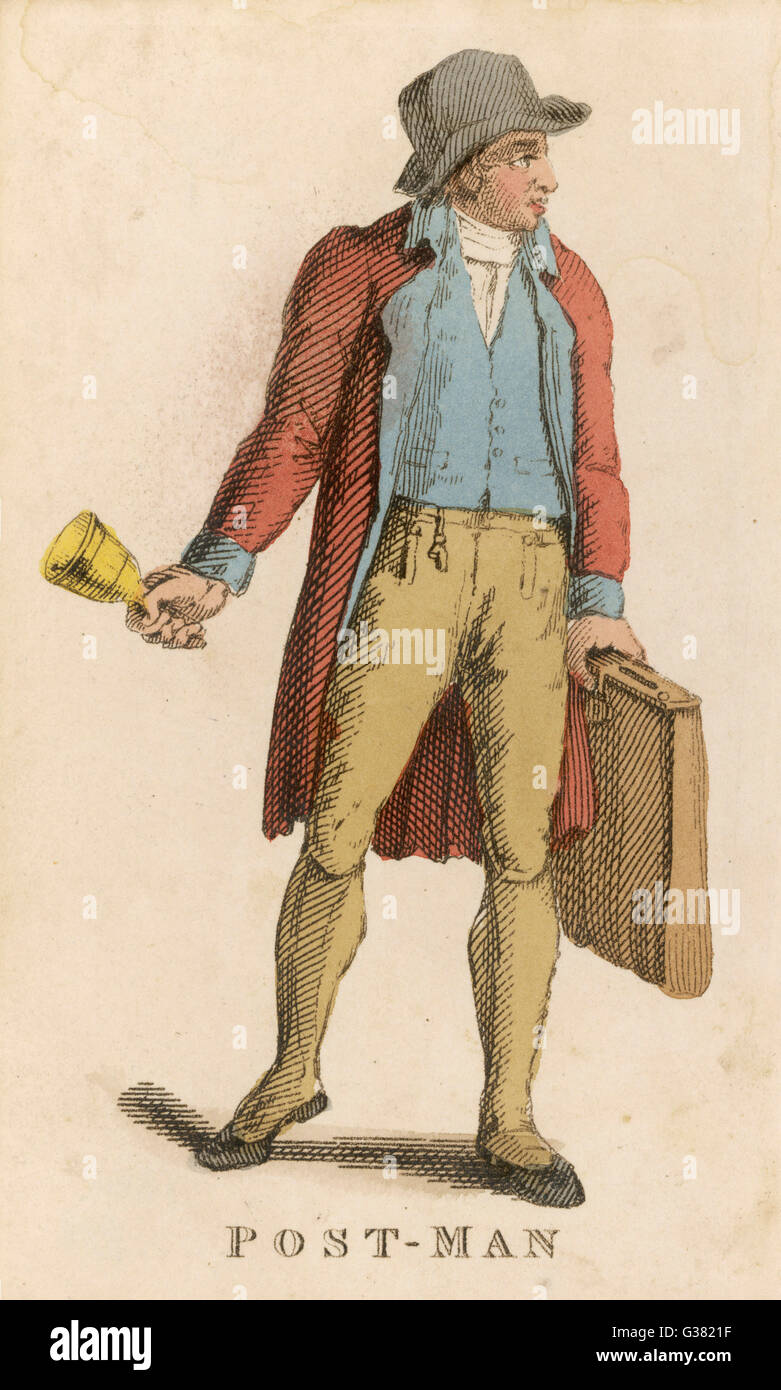 POSTMAN RINGS HIS BELL Stock Photo - Alamy