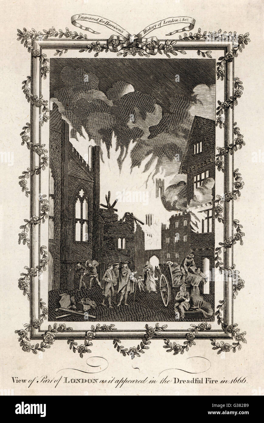 Street scene during the Great Fire of London Date: 1666 Stock Photo - Alamy