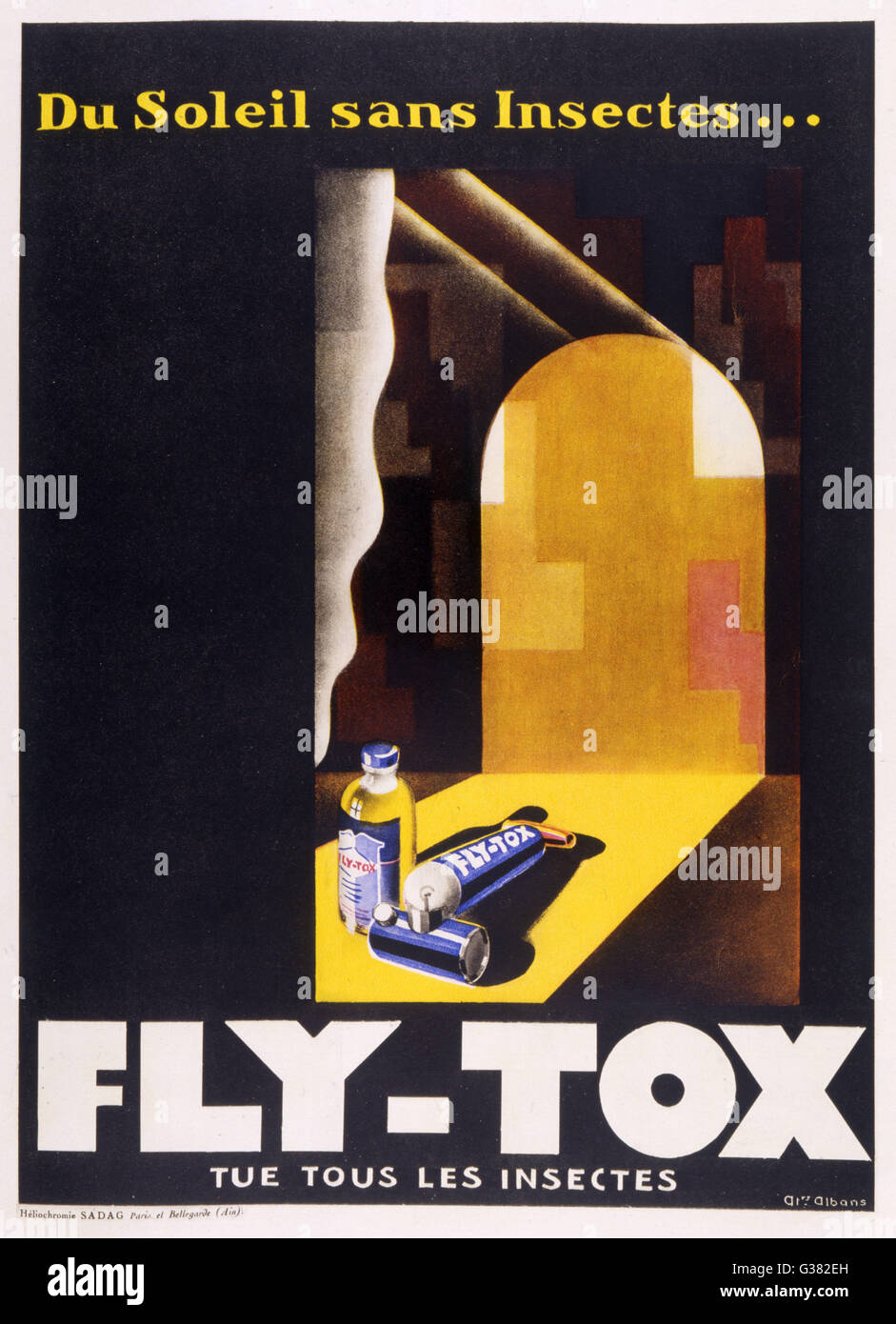 FLY-TOX INSECT SPRAY AD Stock Photo - Alamy