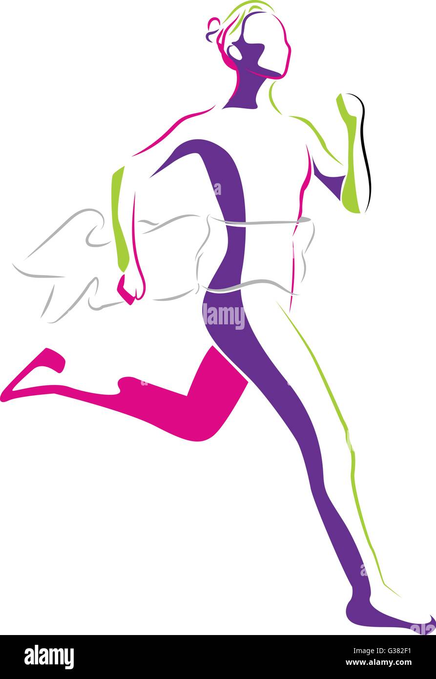 Pink running shoes Stock Vector Images - Alamy