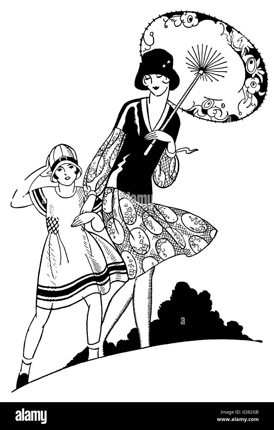 Line drawing mother Black and White Stock Photos & Images - Alamy