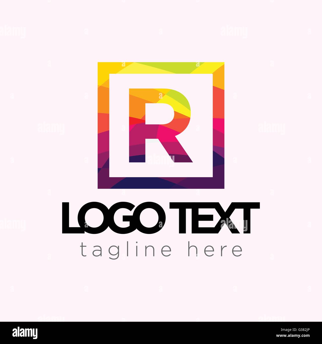 Colorful square letter R logo for business Stock Vector Image & Art - Alamy