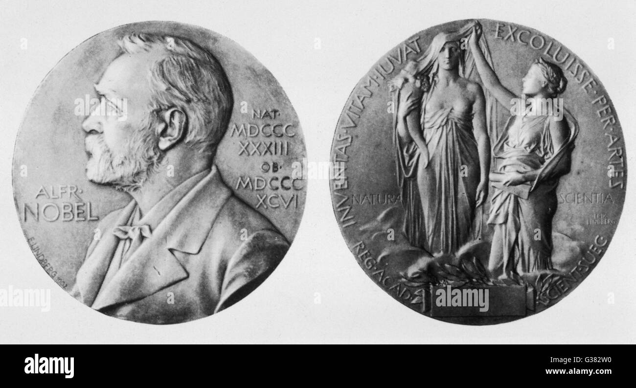 Alfred Nobel Medal Stock Photo - Alamy