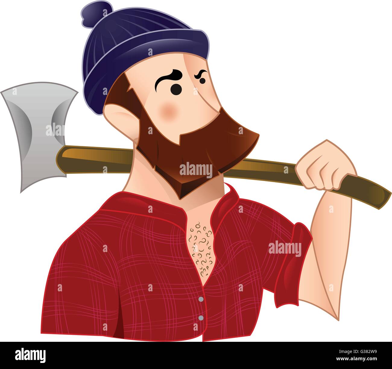 Cartoon lumberjack illustration Stock Vector Image & Art - Alamy