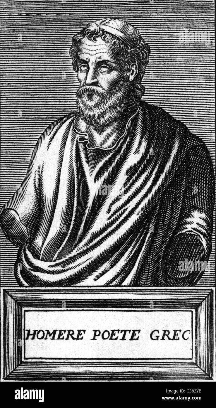 Homer greek poet Black and White Stock Photos & Images - Alamy