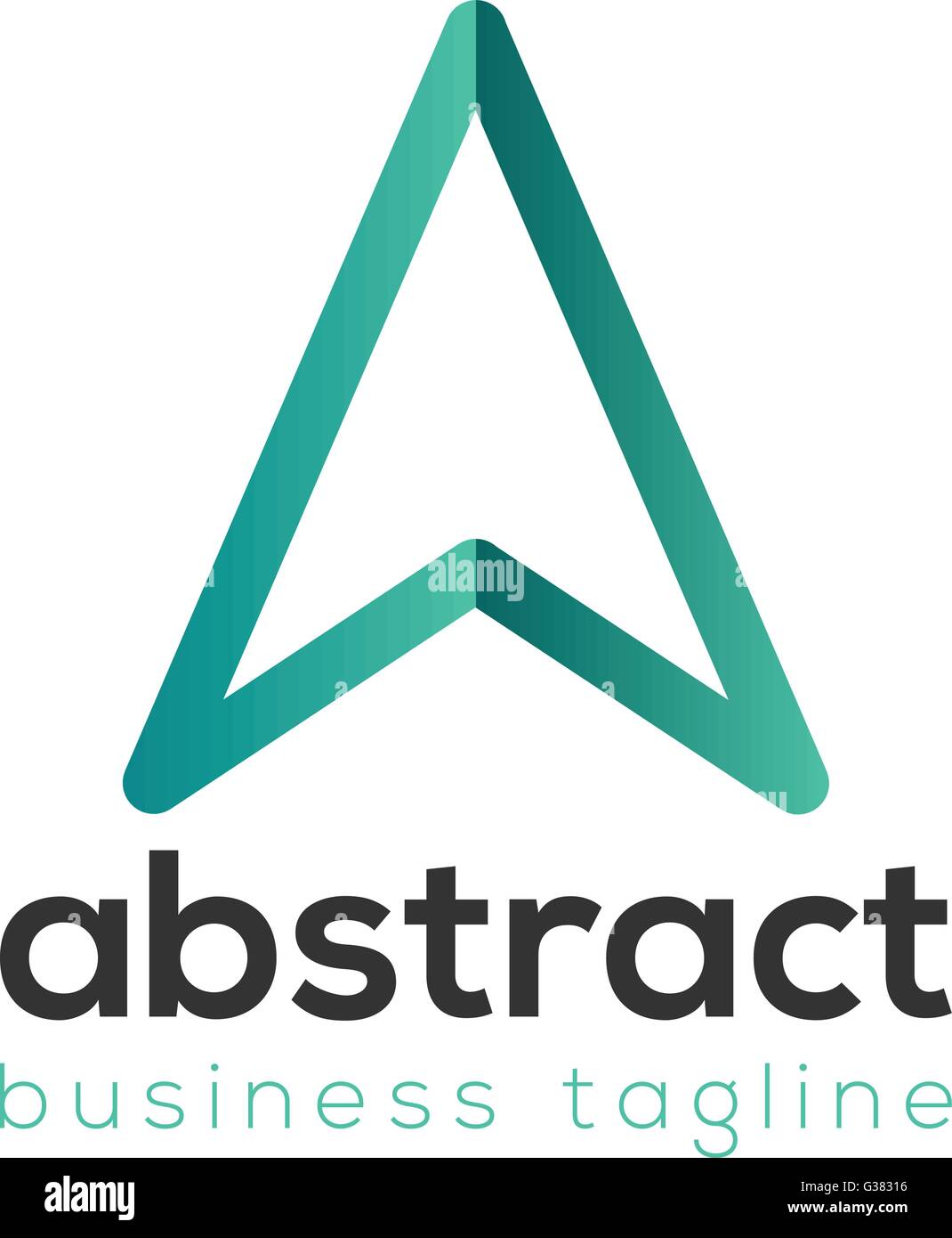 Abstract arrow line logo design with green tones for business Stock ...