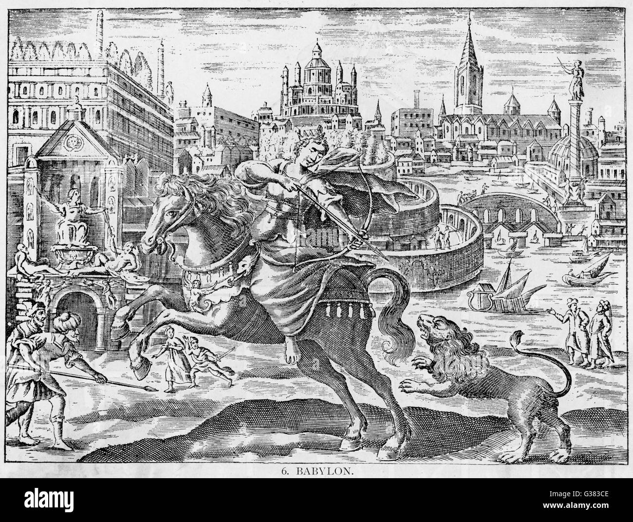 Hanging gardens of babylon Black and White Stock Photos & Images - Alamy