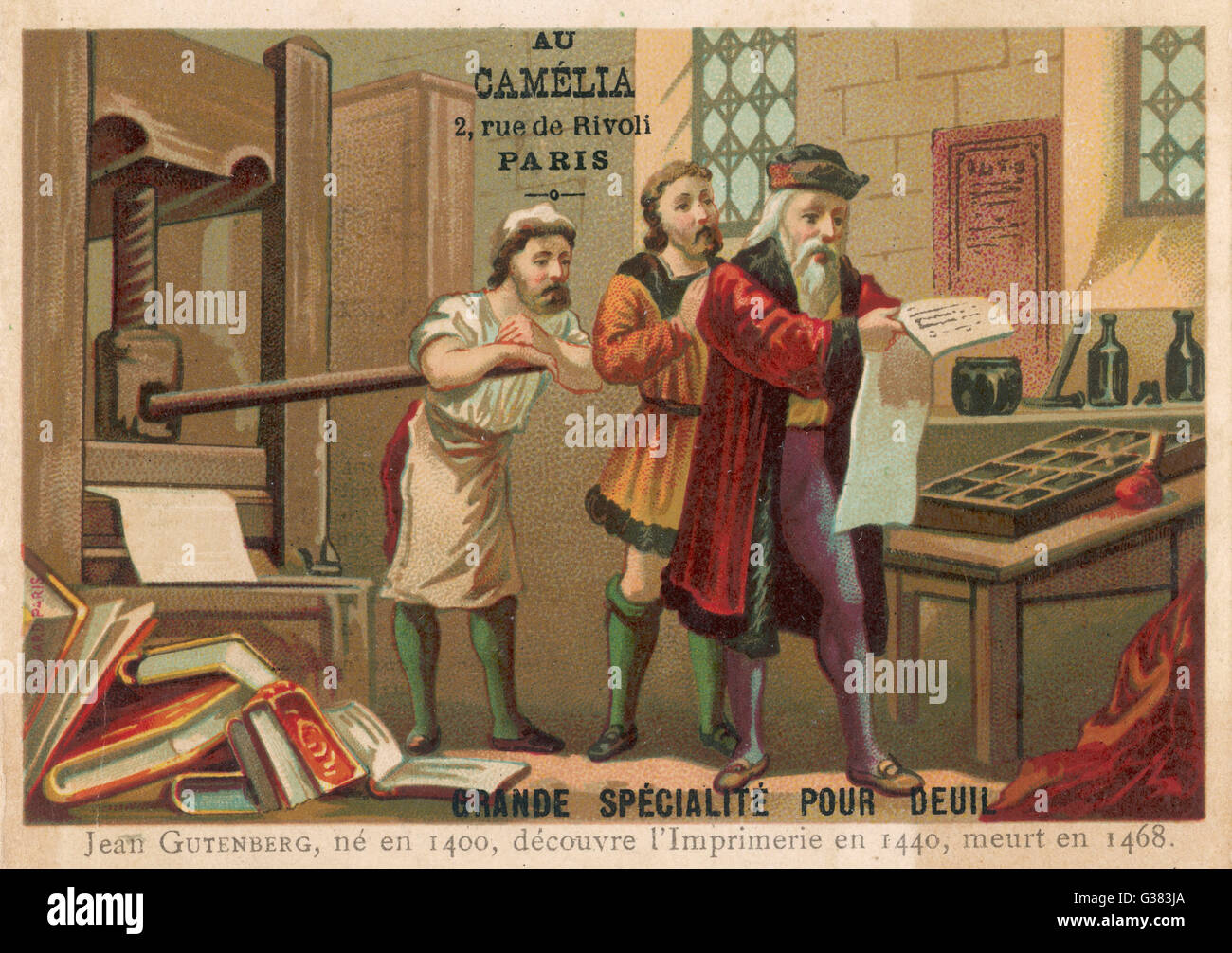 JOHANN GUTENBERG German printer Date: 1400 - 1468 Stock Photo - Alamy