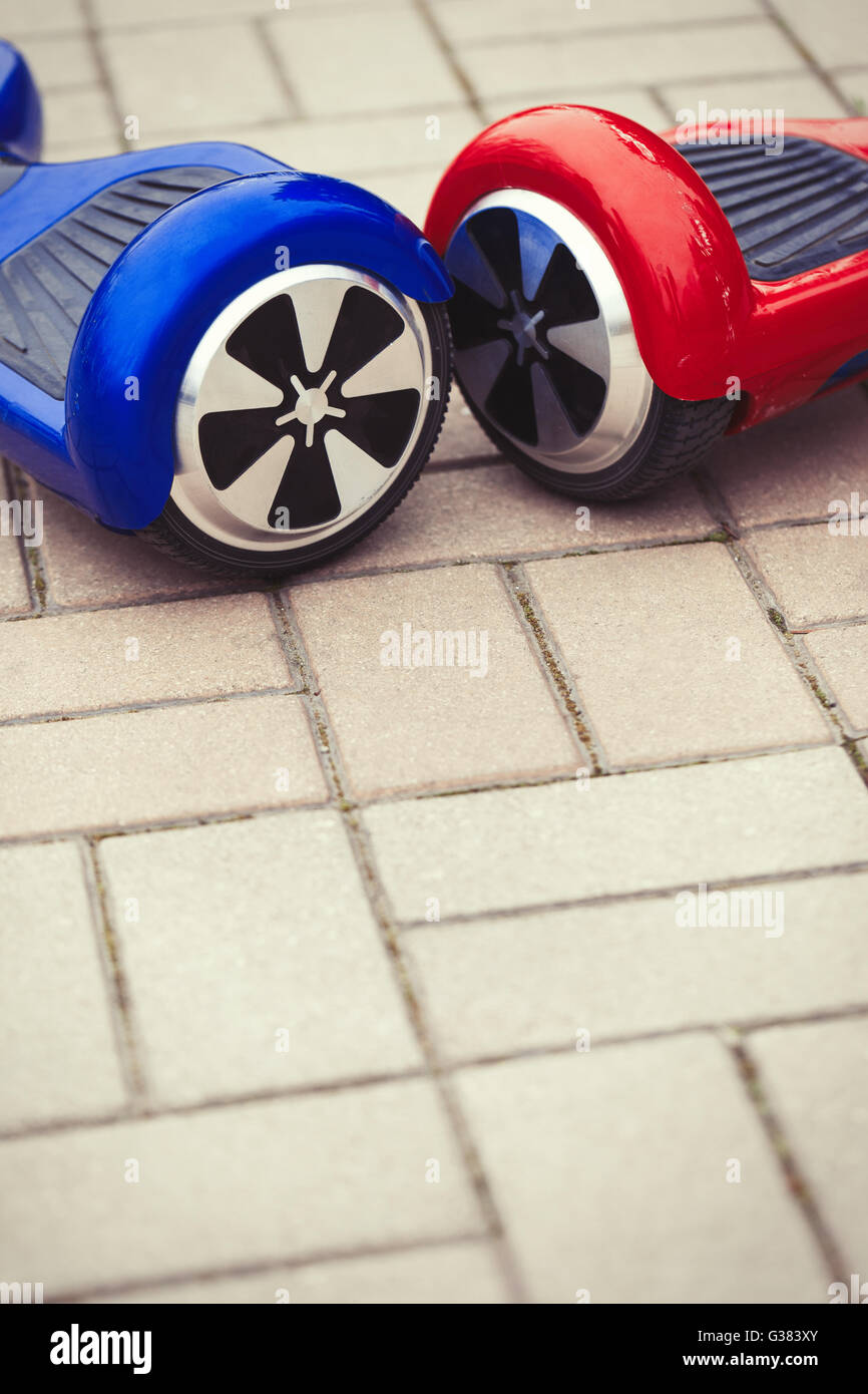 Modern transportation technology - electric mini segway scooter hover ...