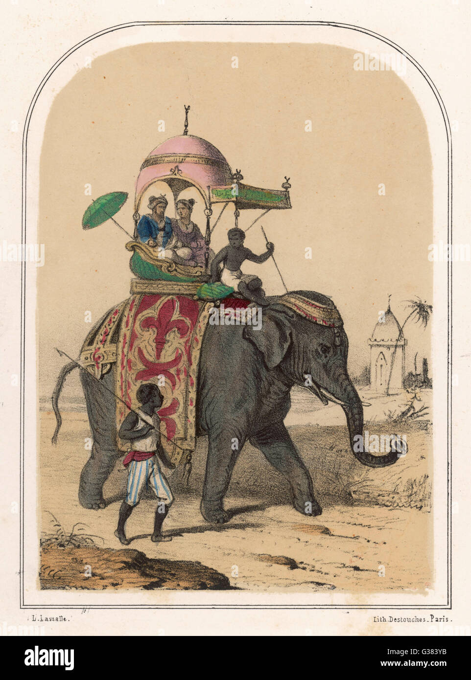 Elephant with howdah hi-res stock photography and images - Alamy