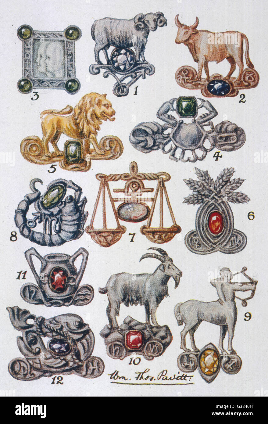 12 signs of the zodiac hi-res stock photography and images - Alamy