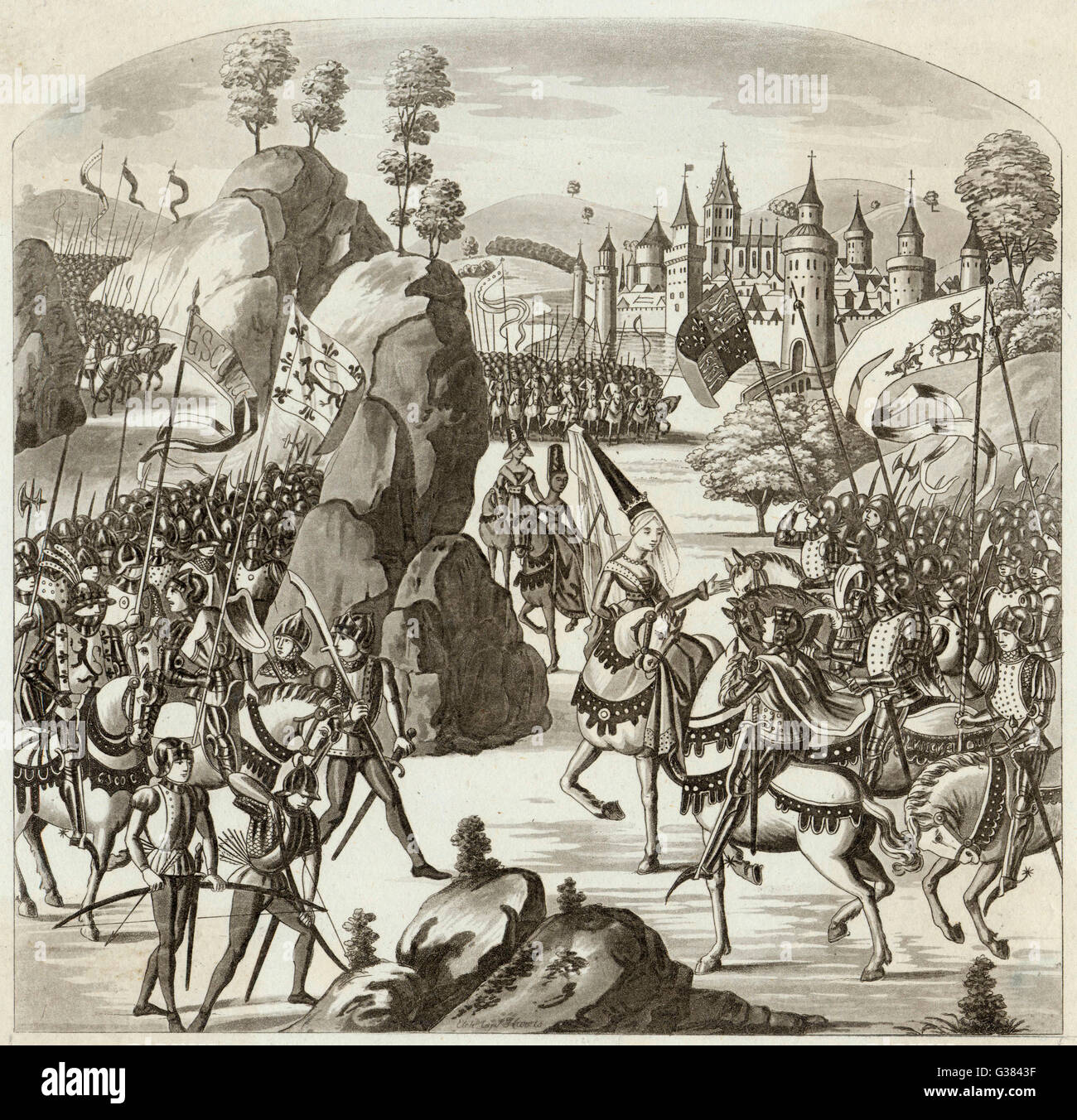 NEVILLE'S CROSS 1346 Stock Photo - Alamy