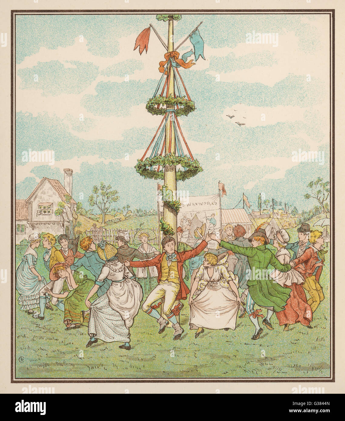 Dance round the maypole hi-res stock photography and images - Alamy