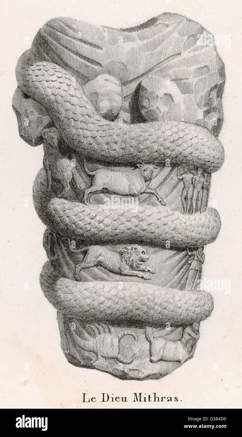 Mithras depicted the gauls as serpent hi-res stock photography and ...
