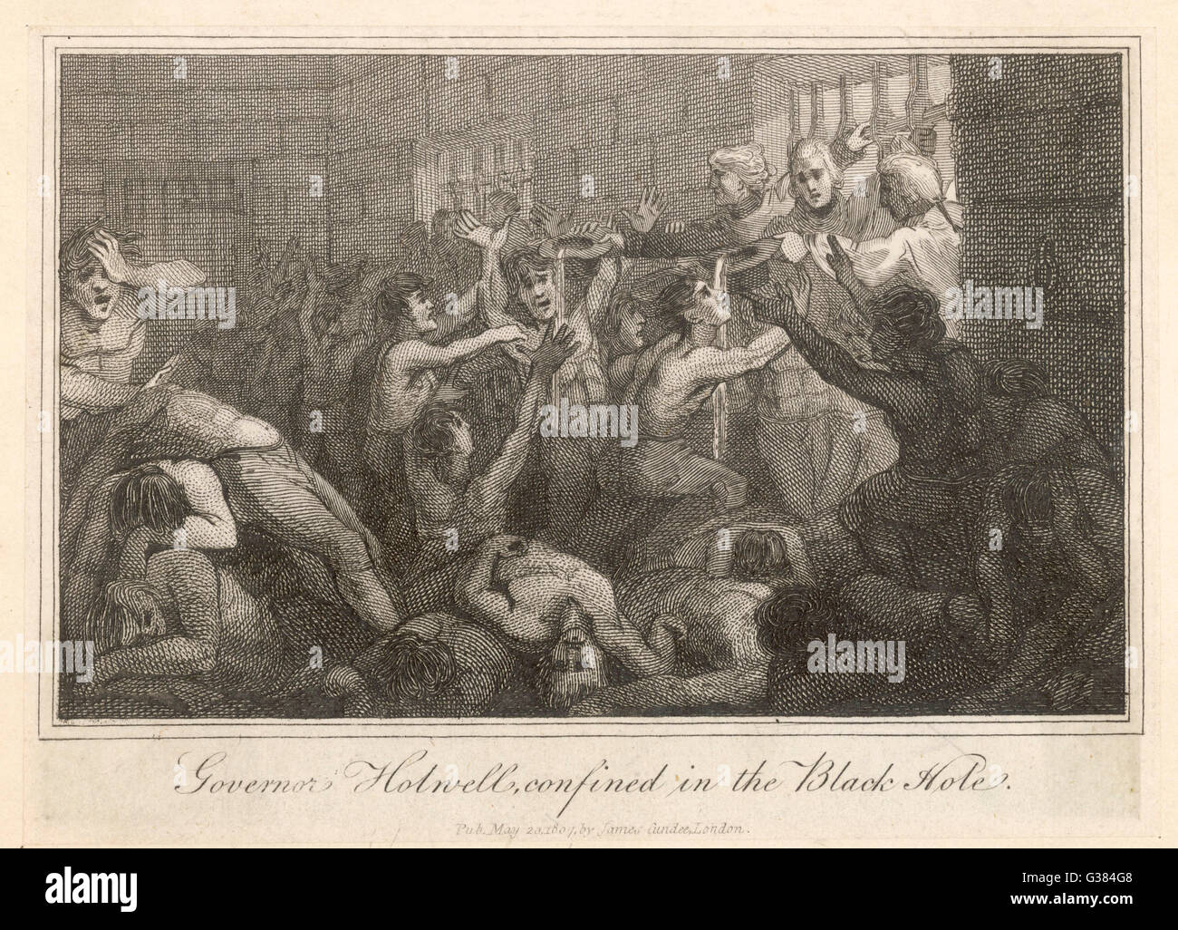 BLACK HOLE OF CALCUTTA Governor Holwell and others confined in the ...