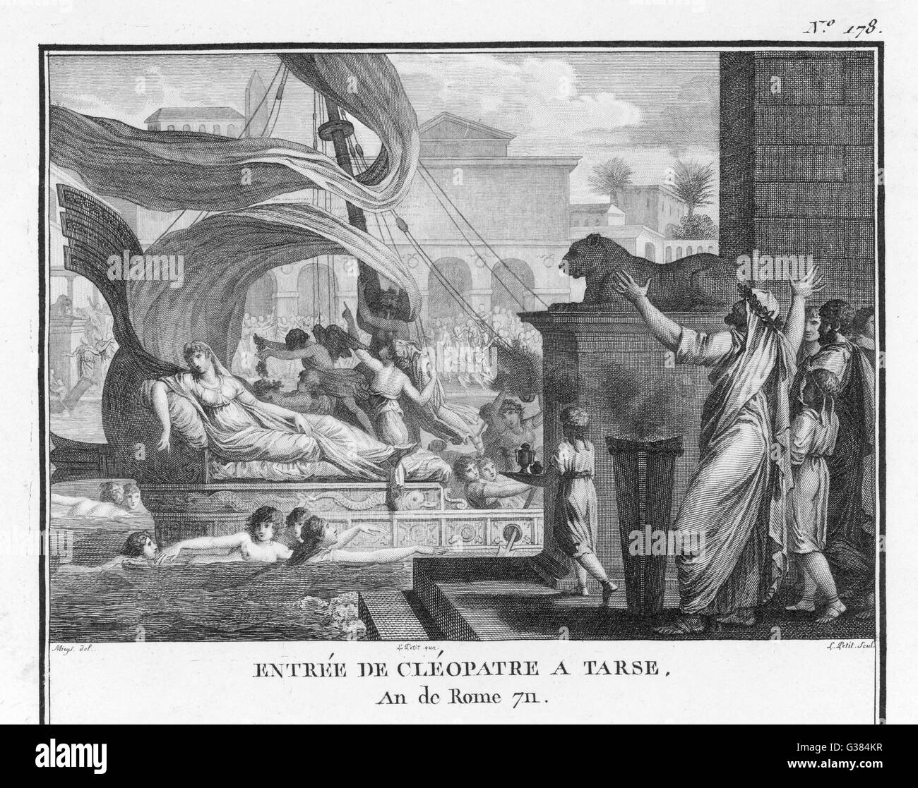 CLEOPATRA VII IN BARGE Stock Photo - Alamy
