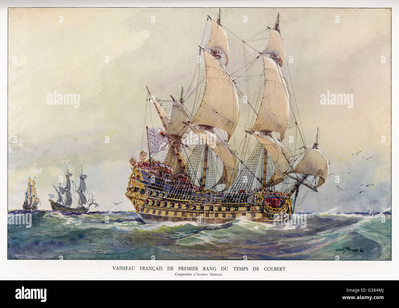 French 17th century Warship Stock Photo - Alamy