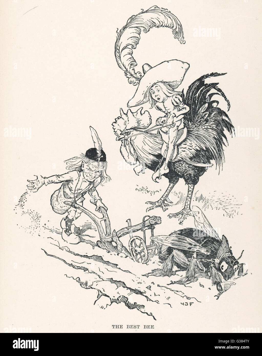 BEE PULLING A PLOUGH Stock Photo - Alamy