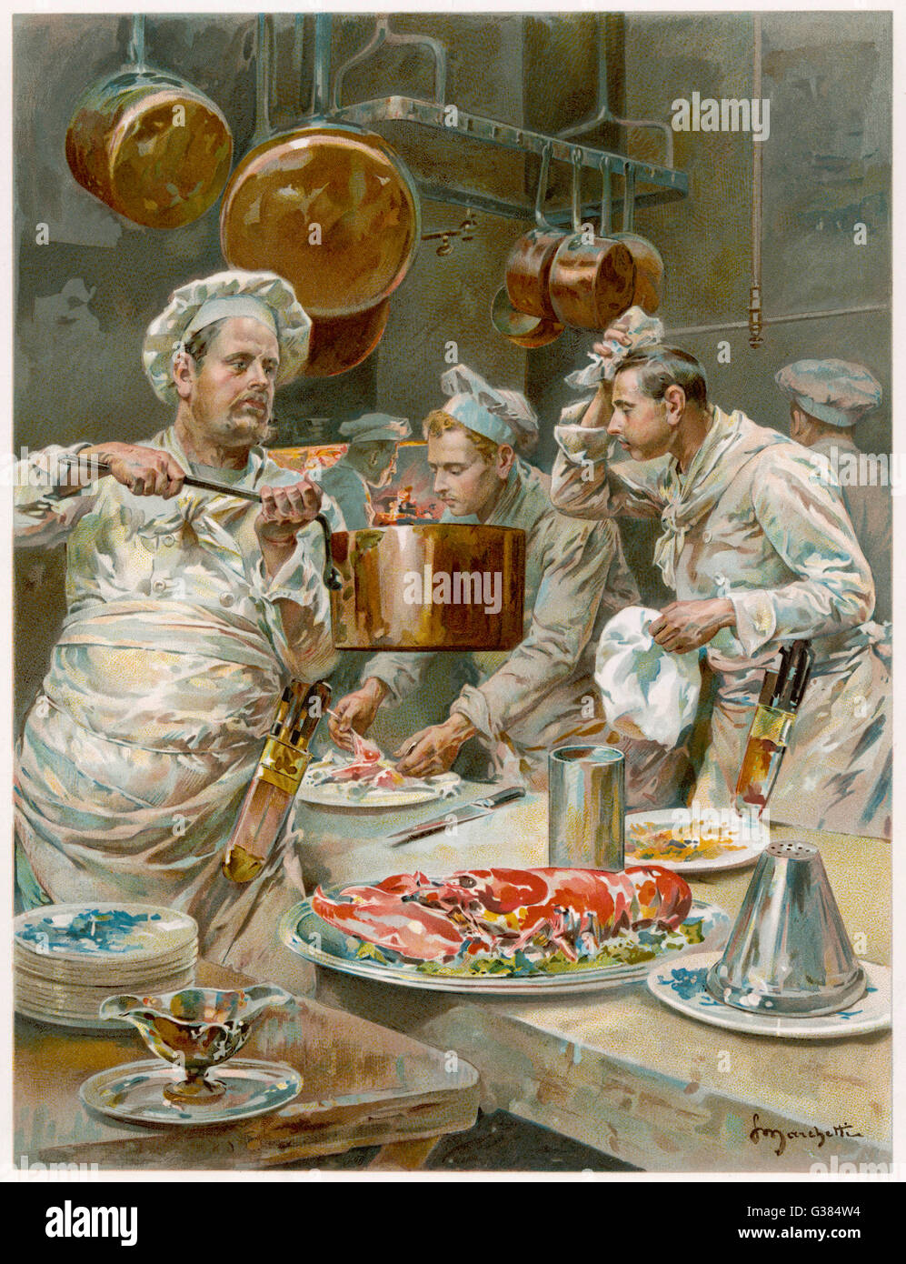 Restaurant Chef in the Kitchen Stock Photo - Alamy