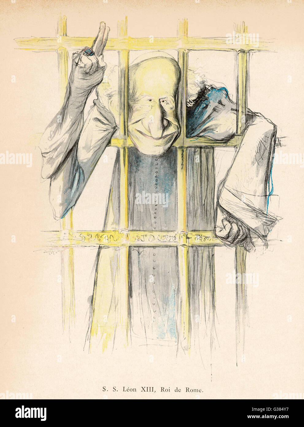 Pope Leo XIII Cartoon Stock Photo - Alamy