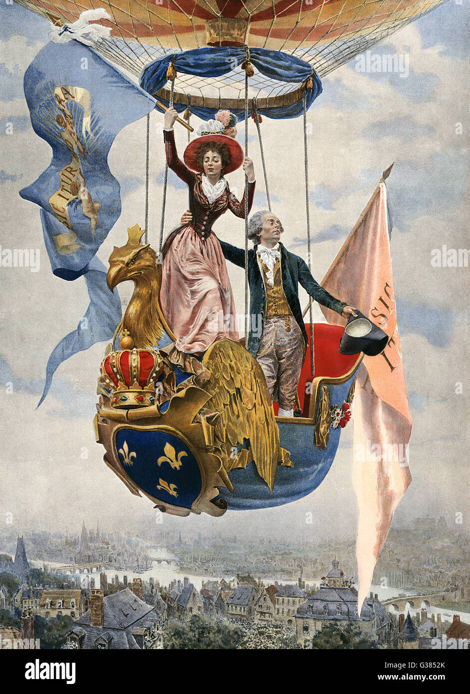 First Gas Balloon Stock Photo - Alamy