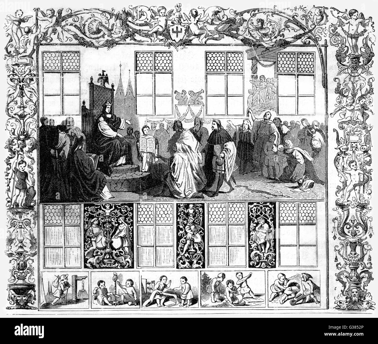 FUGGER FAMILY FRESCO Stock Photo - Alamy