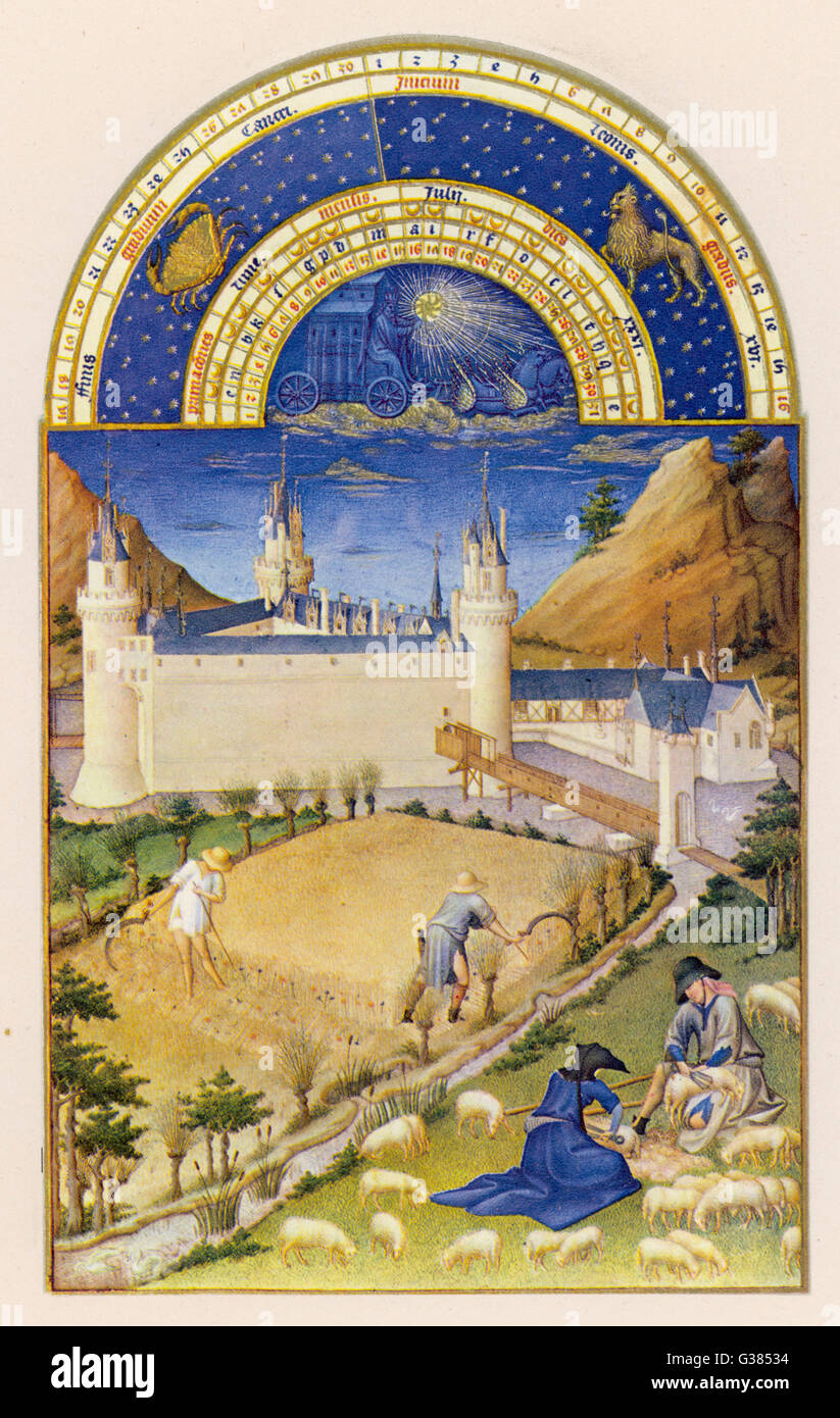 Les Tres Riches Heures du Duc de Berry - July Stock Photo - Alamy