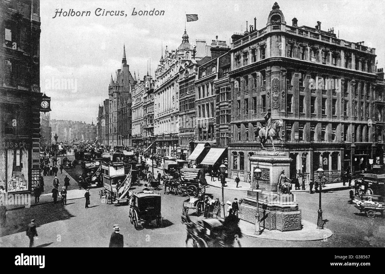 Holborn Circus. Date: Circa 1905 Stock Photo - Alamy