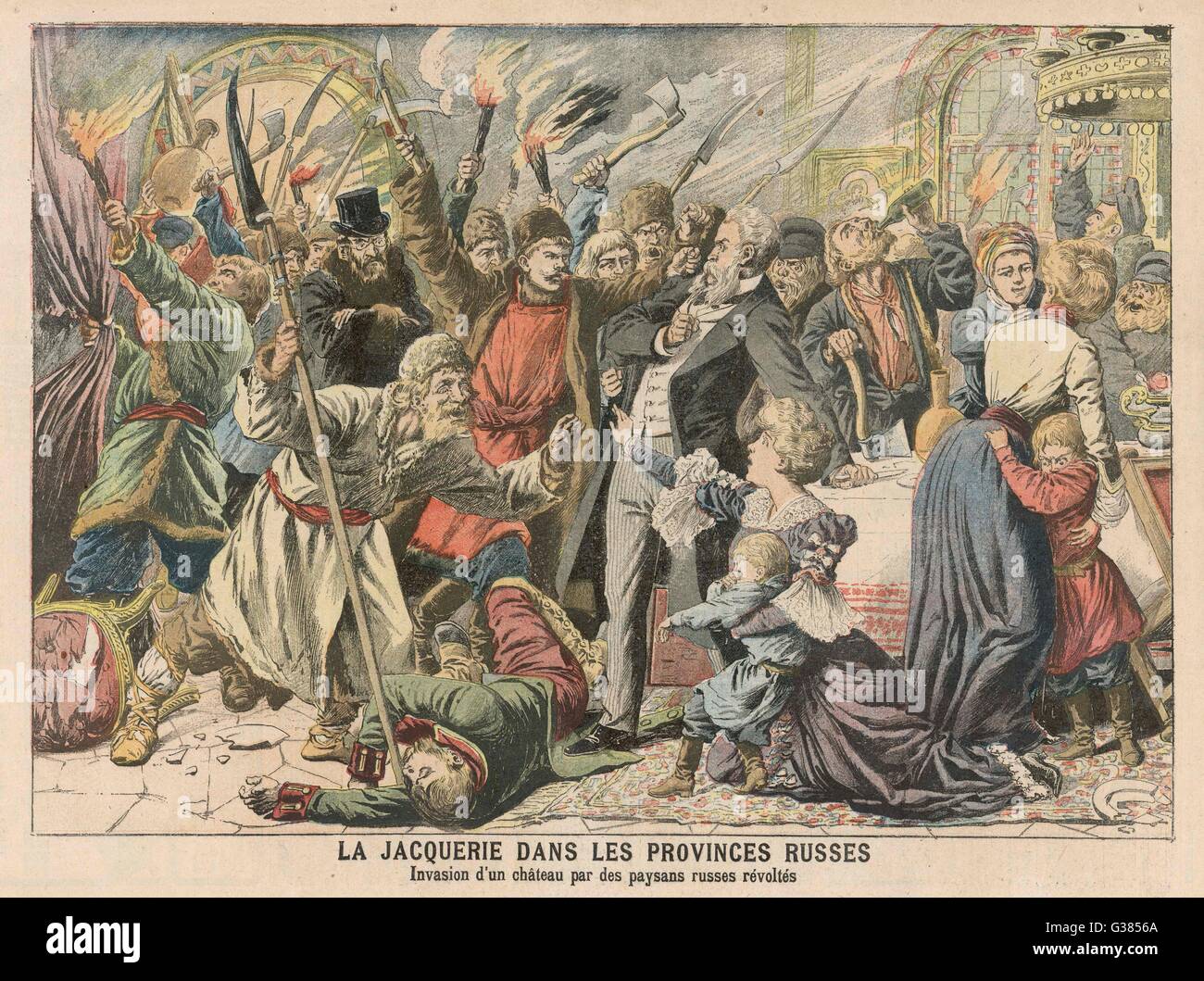 PEASANTS ATTACK HOME Stock Photo - Alamy