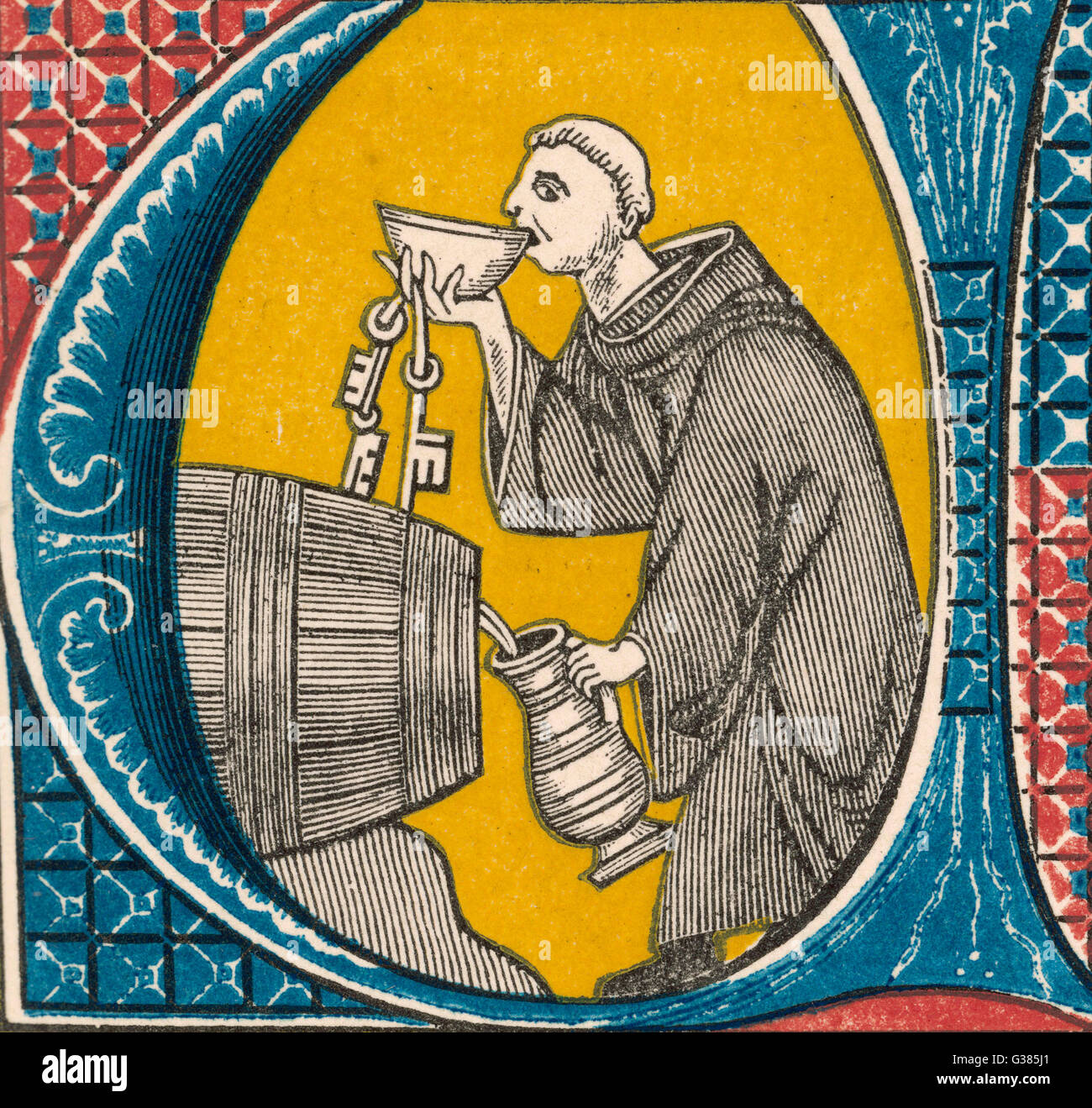 A monk drinking in wine cellar date hi-res stock photography and images ...