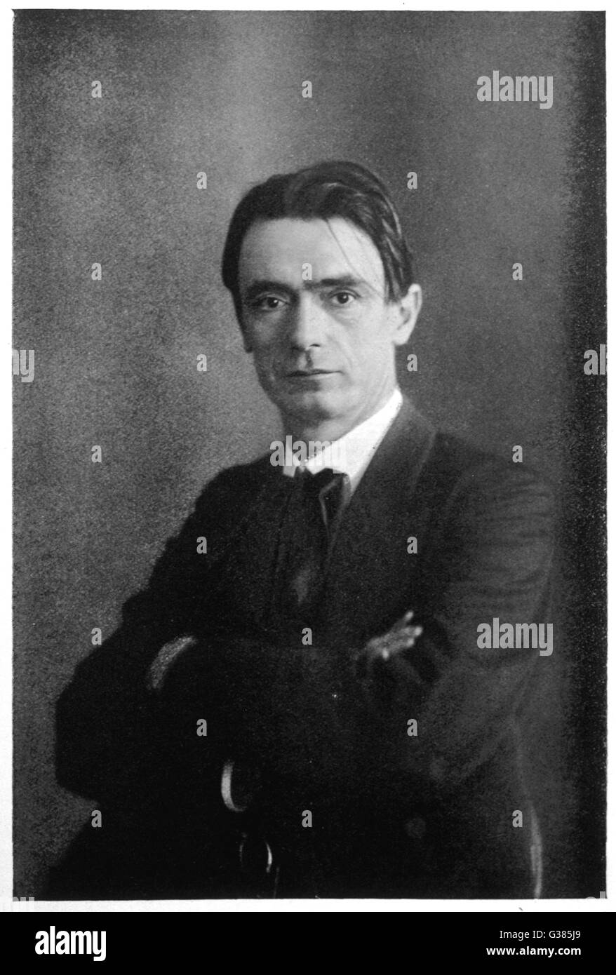RUDOLPH STEINER Austrian philosopher, in the 1920s Date: 1861-1925 ...