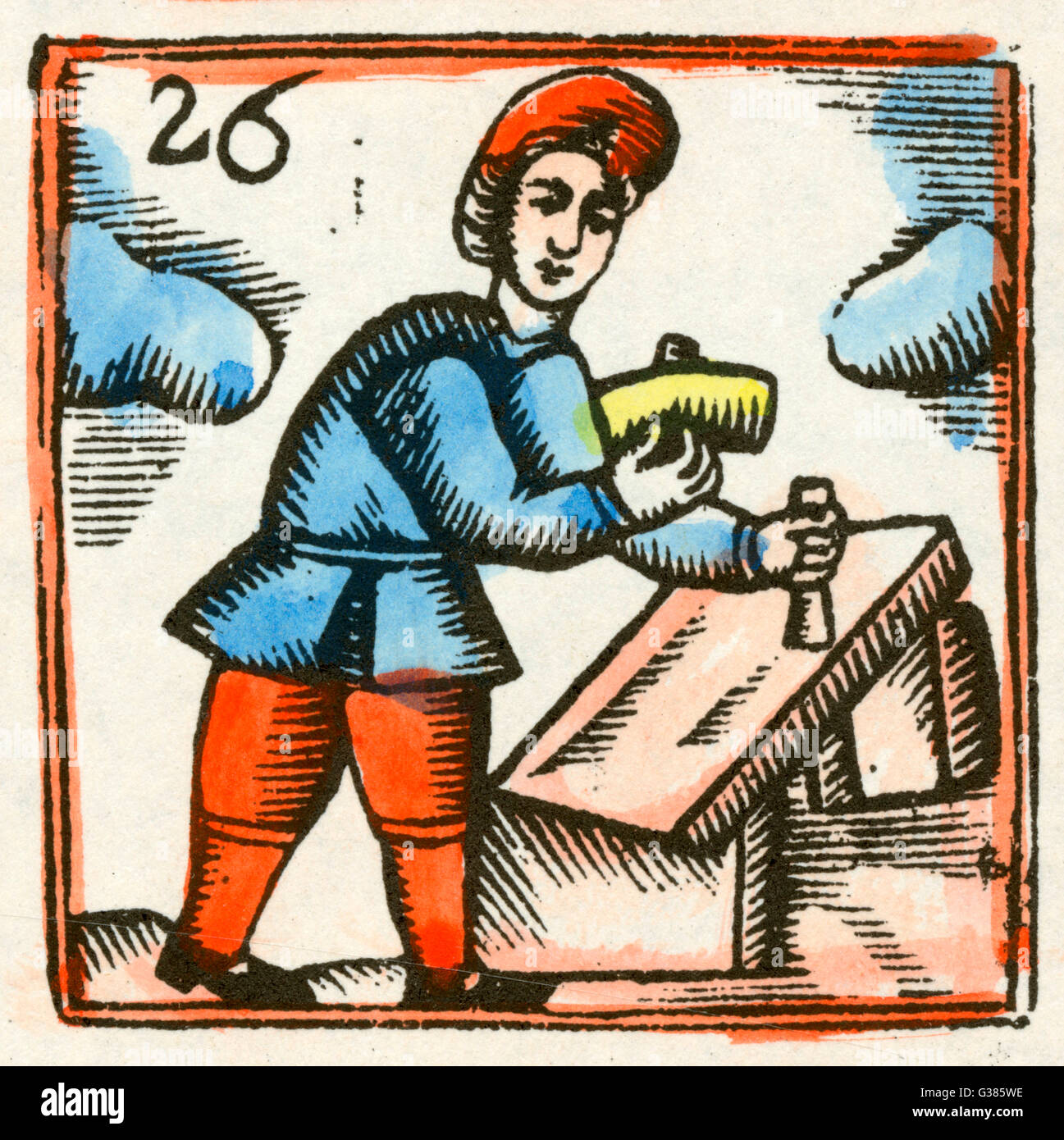 17th century Stoneworker Stock Photo - Alamy