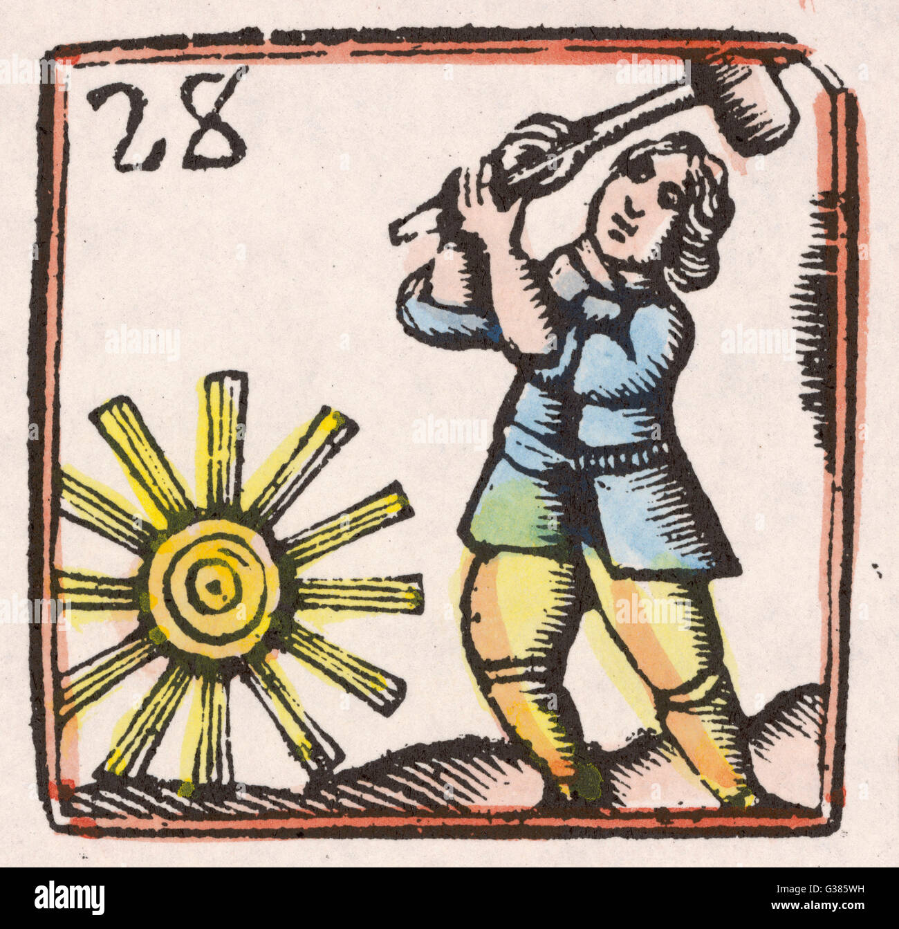 17th century Wheelwright Stock Photo - Alamy